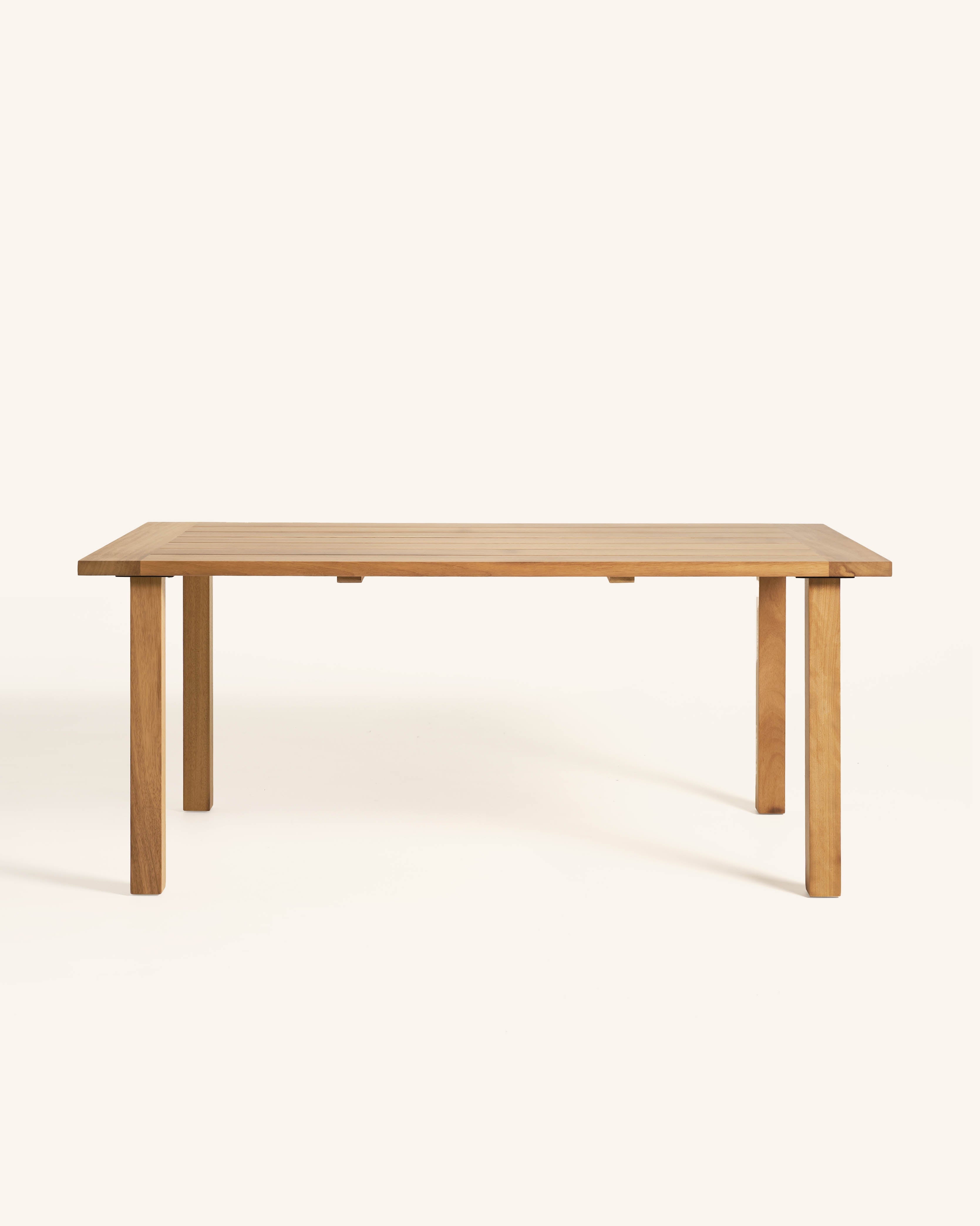 RONDA Mesa de exterior de madera de iroko sostenible 180 cm HANNUN ...