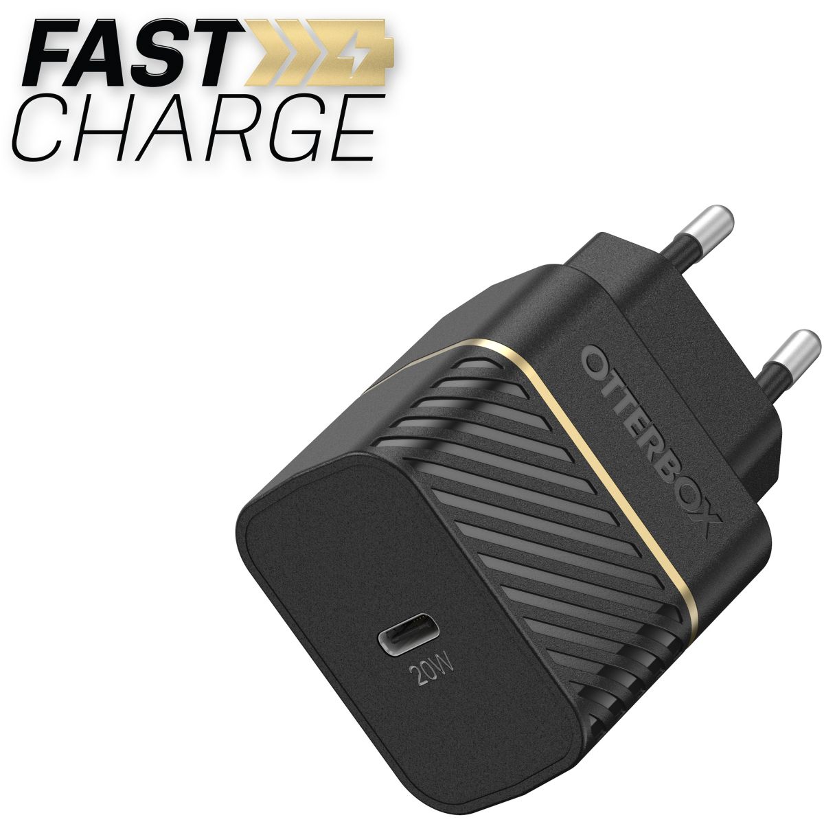 Chargeur USB C OTTERBOX USB-C 20W + Cable USB-C noir | Leroy Merlin