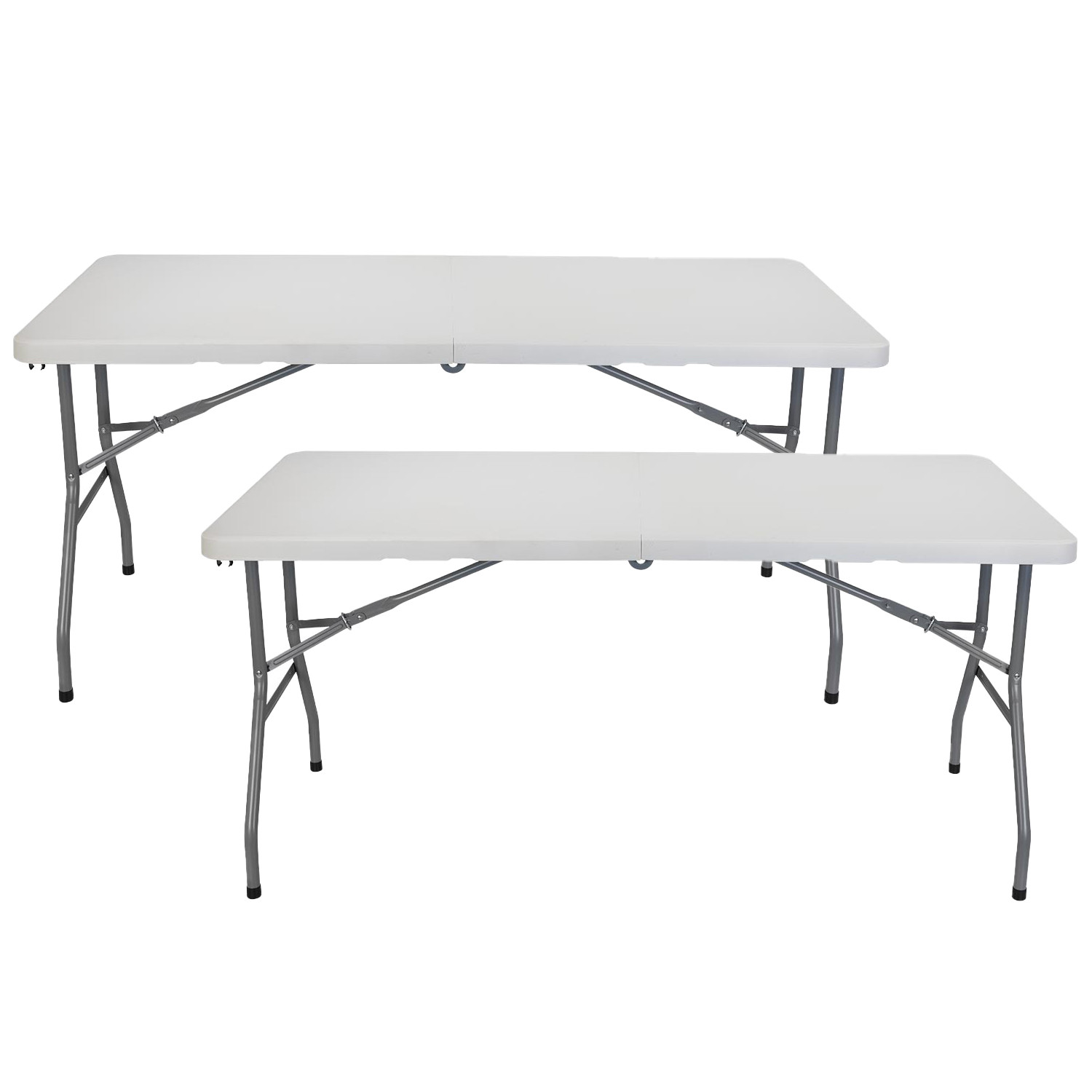 Pack 2 Tables Pliantes 150cm Rectangulaire Blanc Restauration O91 ...
