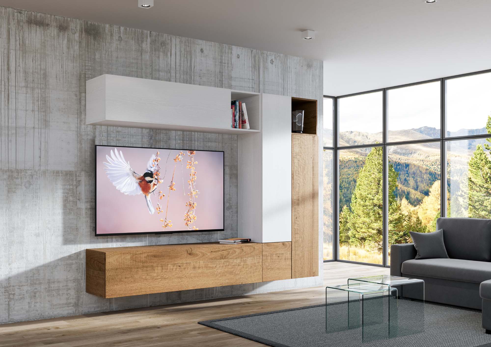 Composition murale salon A08 L.254 H194 P.39.2 | Leroy Merlin