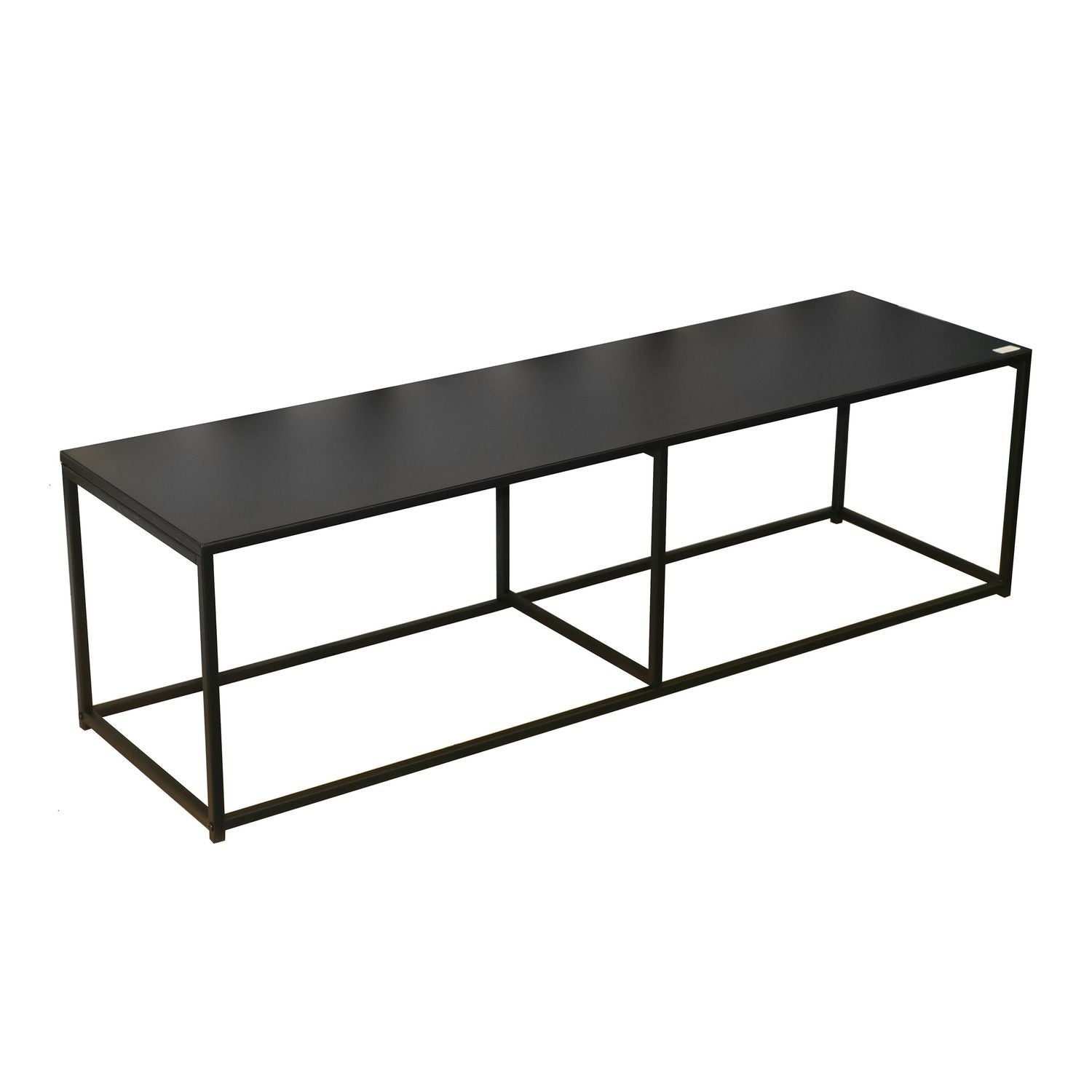 Meuble TV design en métal Madison - L. 140 x H. 40 cm - Noir | Leroy Merlin