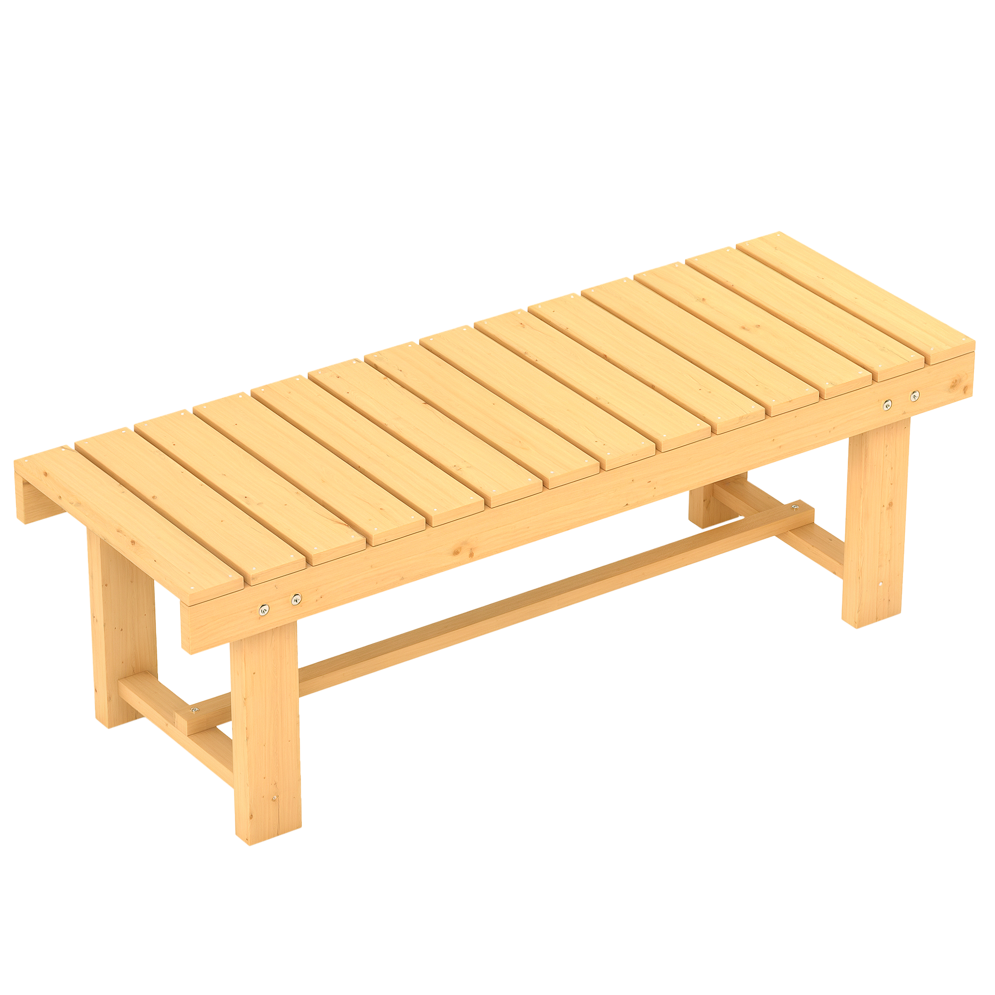 Banc de jardin 2 places en bois laqué étanche, capacité 250 kg, pour ...