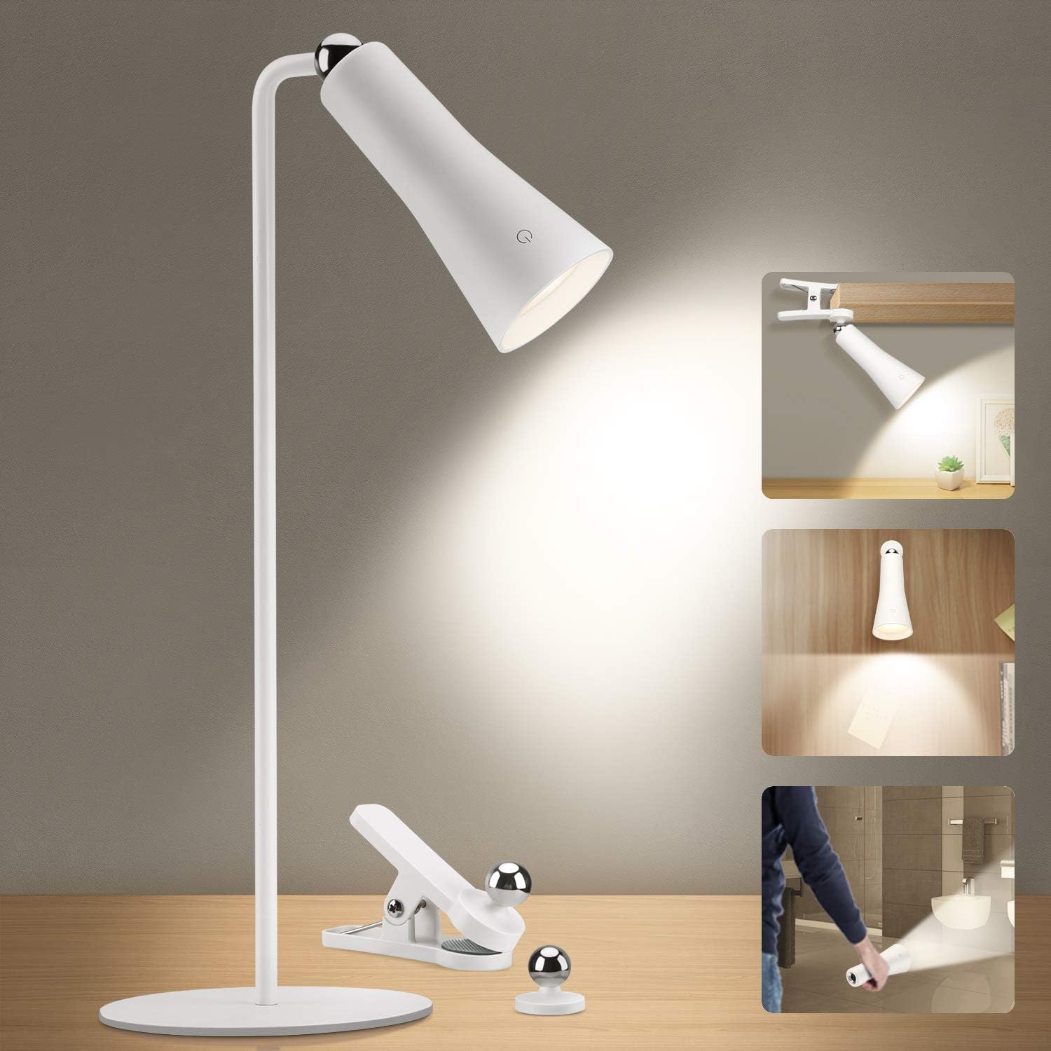 Lampe de bureau Daylight,[3 en 1] Lampe de bureau LED Luminosité 3 ...