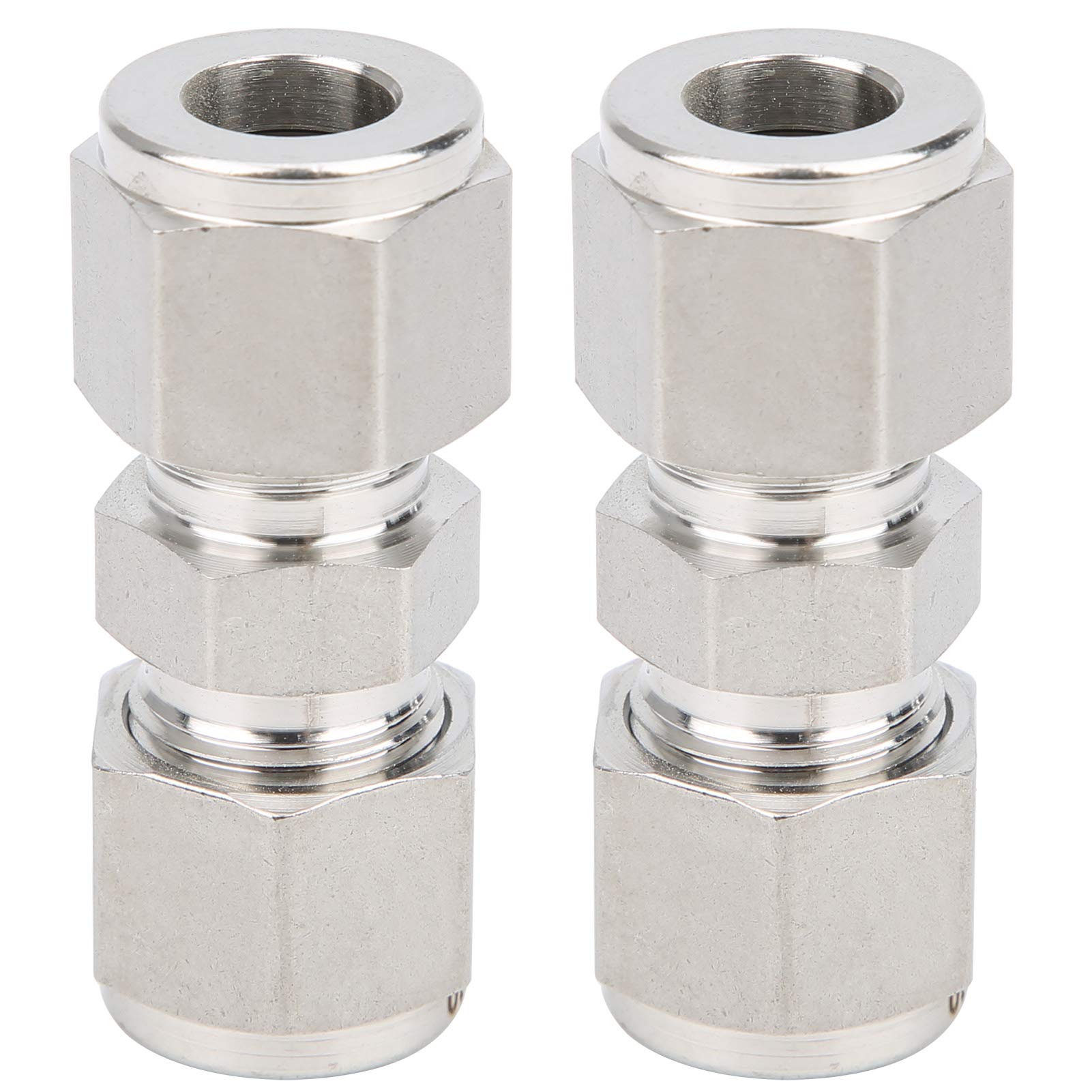 Adaptateur de tube à double virole droit en acier inoxydable 316 (F10) | Leroy Merlin