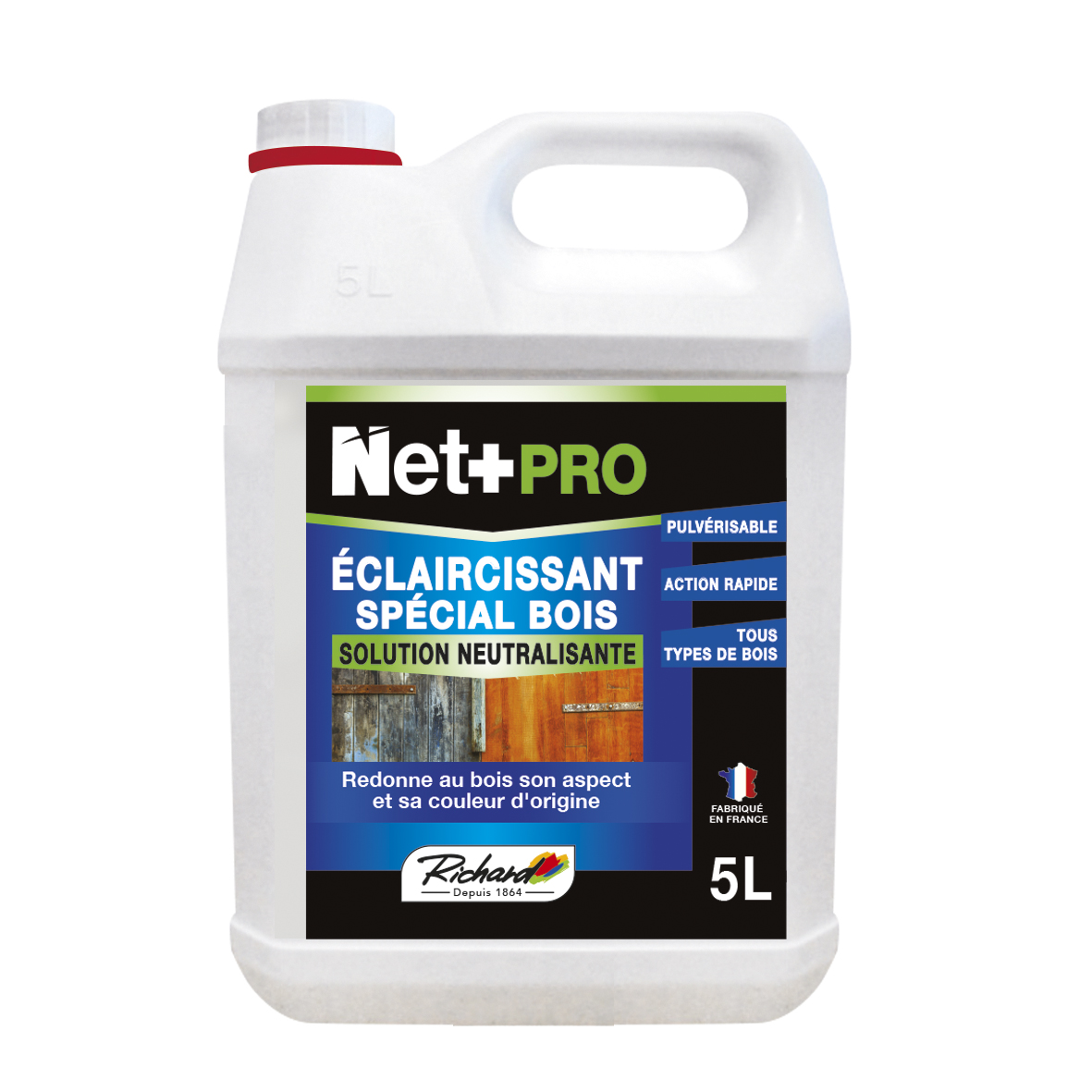 Net+ Pro Eclaircissant spécial Bois - 5 Litres | Leroy Merlin