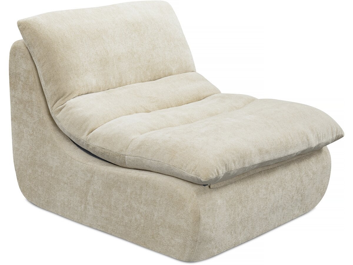 Chauffeuse en tissu texturé "Candela" - 81 x 96 x 75 cm - Beige | Leroy ...