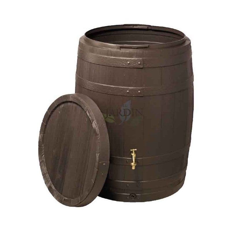 Depósito de agua Barrica imitación madera 250 litros, Polietileno, 65 ...