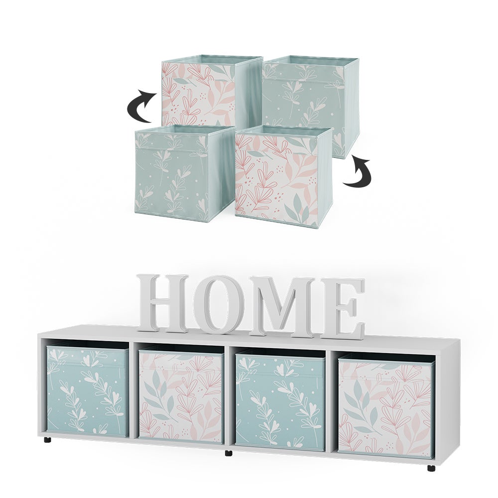 Vicco Meuble de rangement Ludus, Blanc, 142.5x36.2cm avec 2 boxes ...