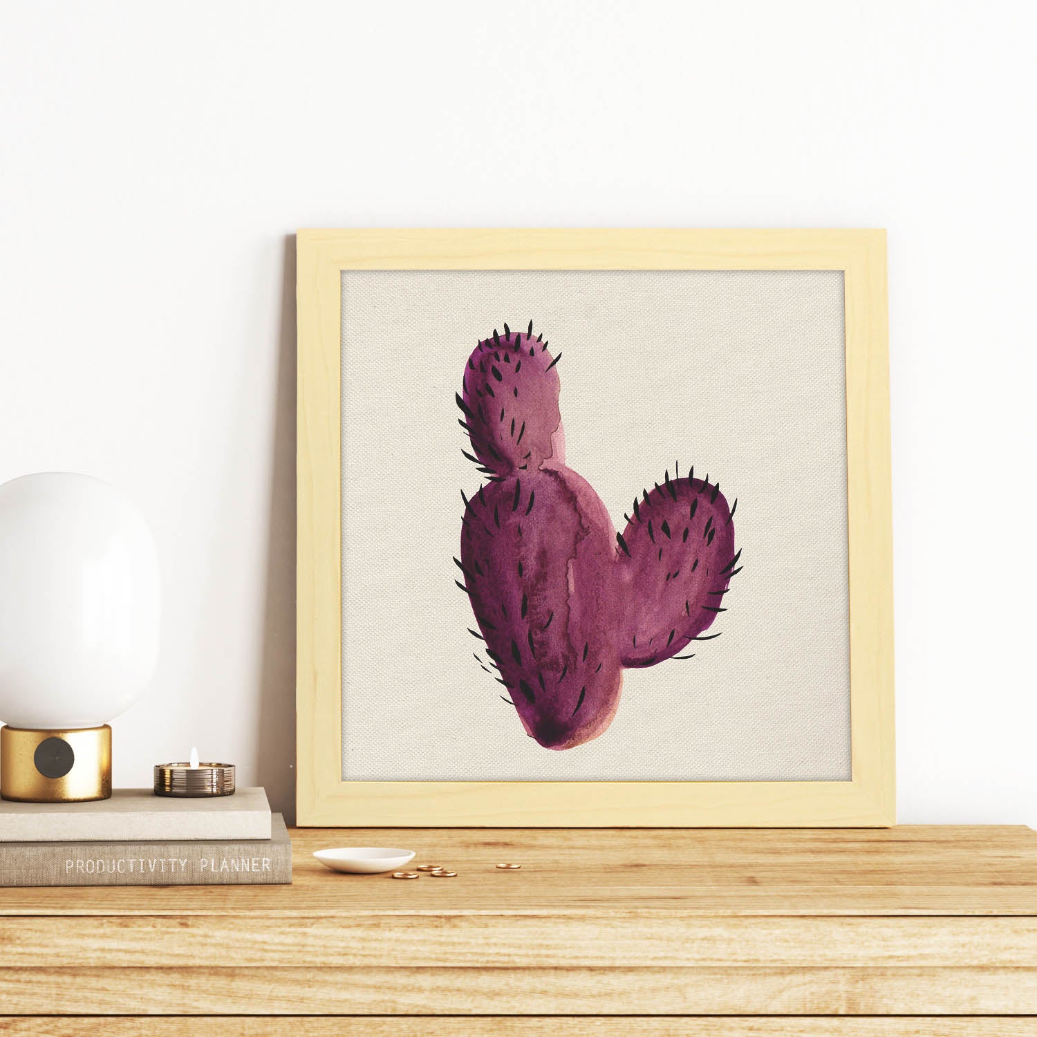 Affiche Nacnic Cactus Dessinée Color Thorns Feuille Illustrée En ...