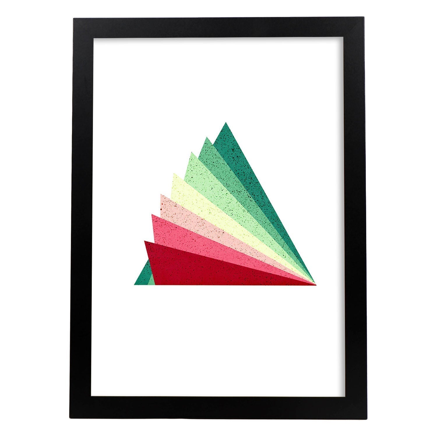 Dessin De Géométrie Colorée. Feuille De Triangle Rouge Vert, Illustrée ...