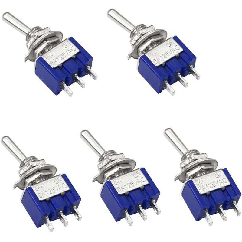 5pcs 6A 125V AC Mini 3 Pin SPDT Switch MTS-102 ON/ON | Leroy Merlin