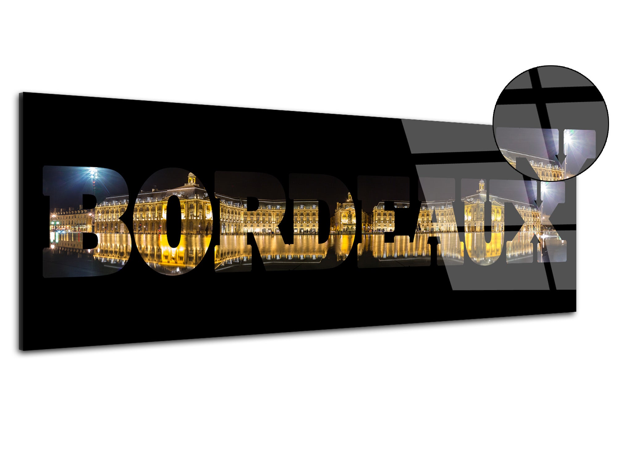 Tableau plexiglas deco lettrage Bordeaux | Leroy Merlin