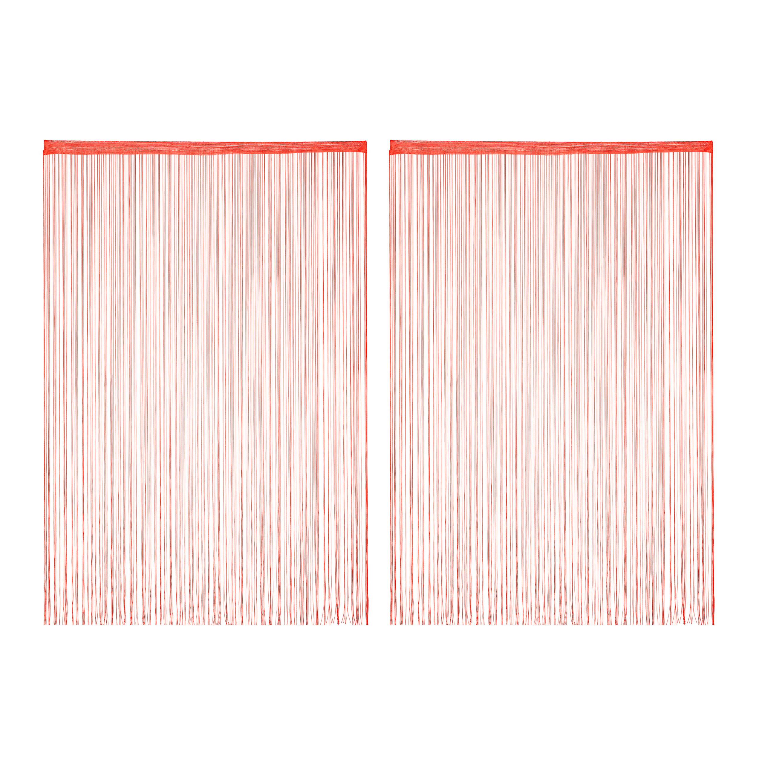 Rideau de fil avec passage tringle en lot de 2, peut être raccourci ...