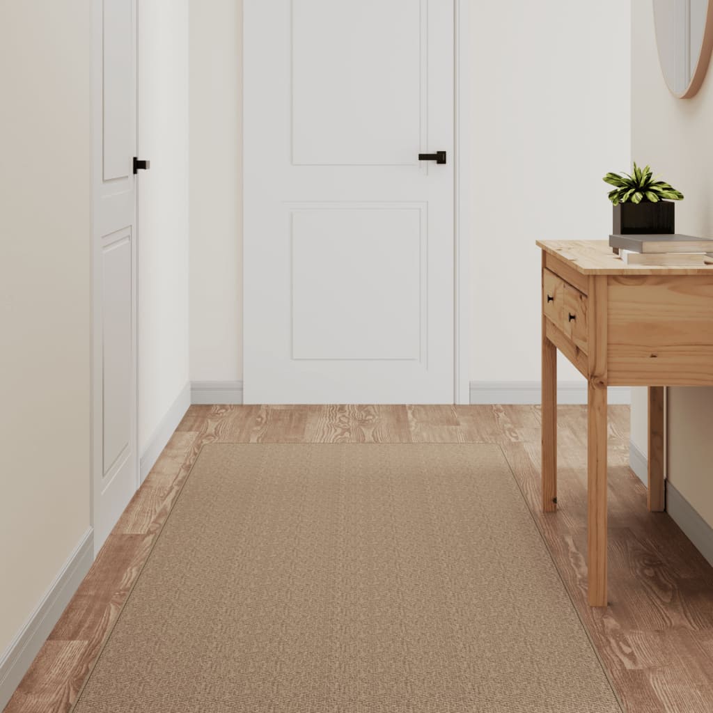 Tapis de couloir aspect sisal sable 80x250 cm vidaXL | Leroy Merlin