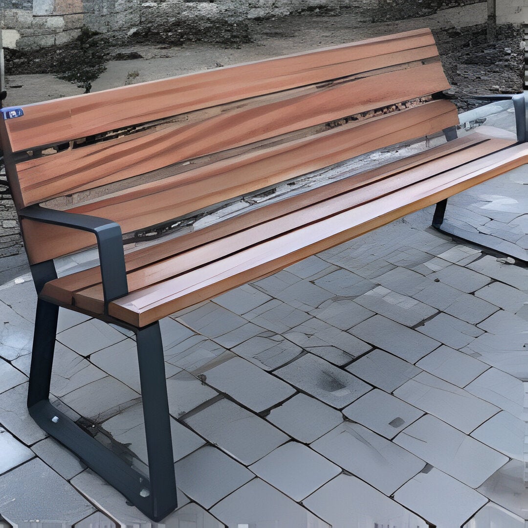 Paquete de 20 barras de madera tropical Dabema para mobiliario urbano ...