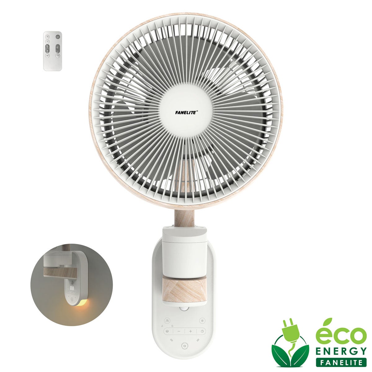Fanelite - Ventilateur mural FS09 - Moteur DC - Hélice 20cm - Puissant ...