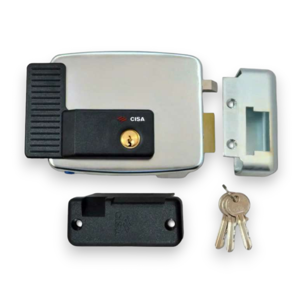 Cerradura eléctrica 60 mm para cancelas apertura izquierda acero con ...