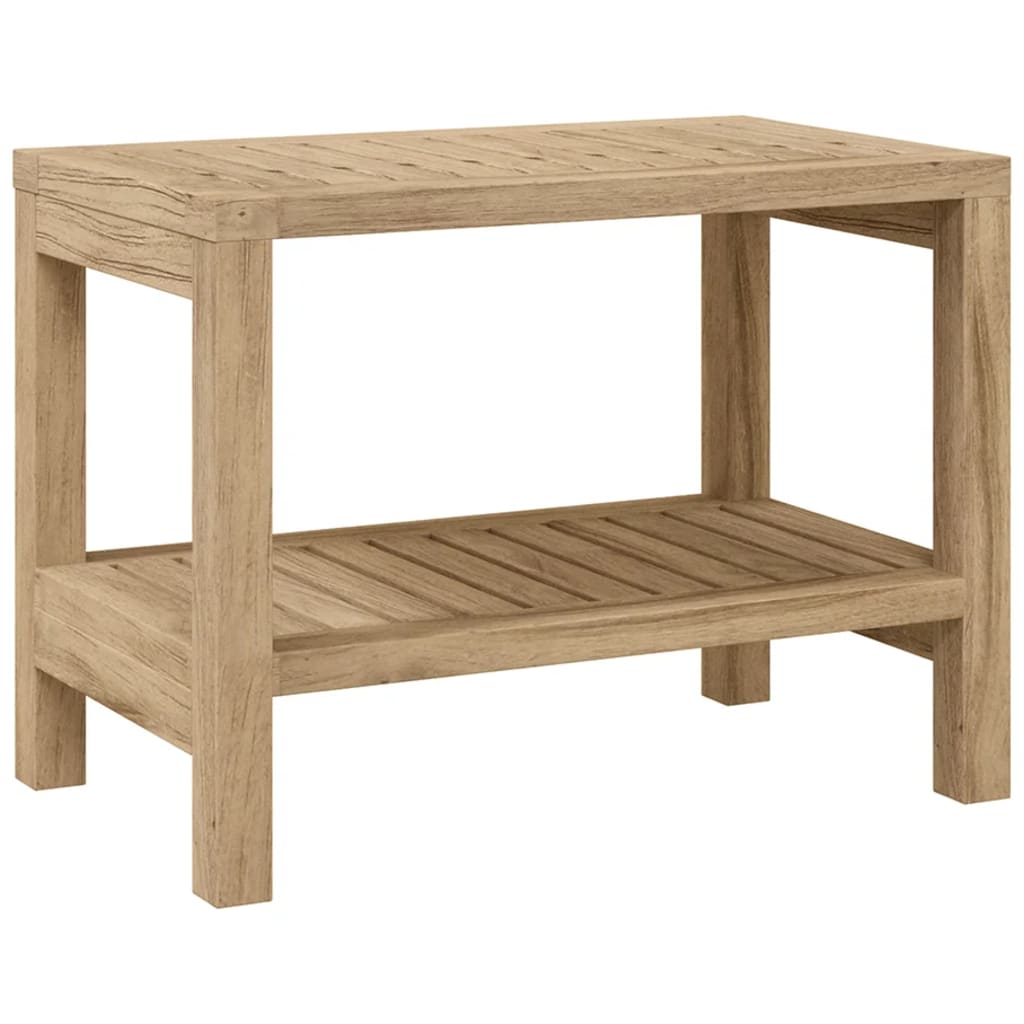 Table d'appoint de salle de bain en bois de teck massif 60x30x45 cm ...