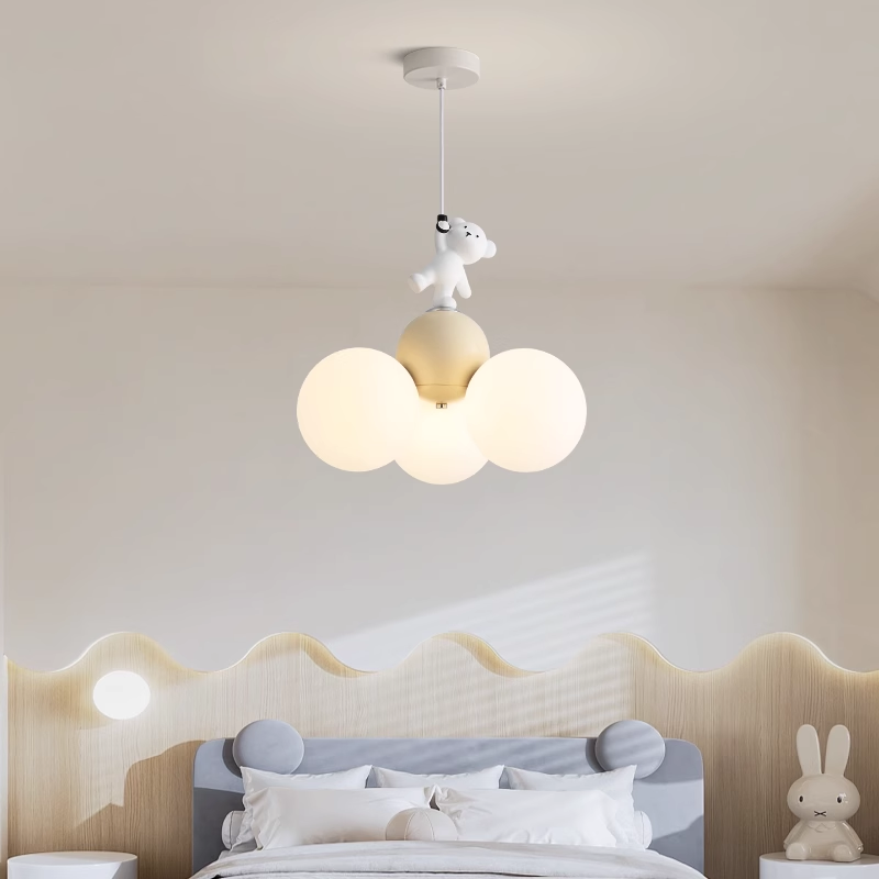 Lámpara colgante LED, lámpara de techo creativa con diseño de oso de ...