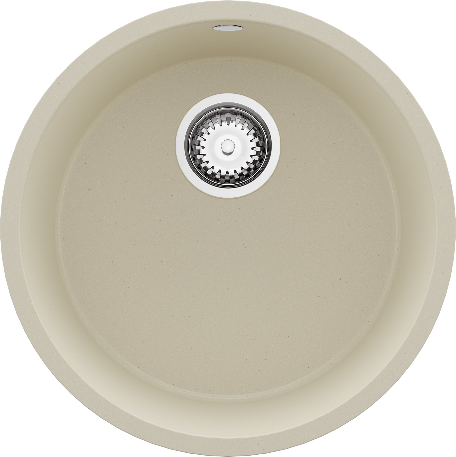 Evier Sous Plan Beige 46x46cm, Evier en Granit 1 bac + Kit de Vidage ...