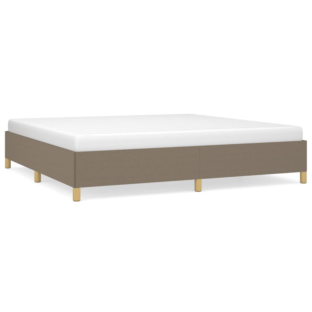 Cadre de lit sans matelas taupe 200x200 cm tissu | Leroy Merlin