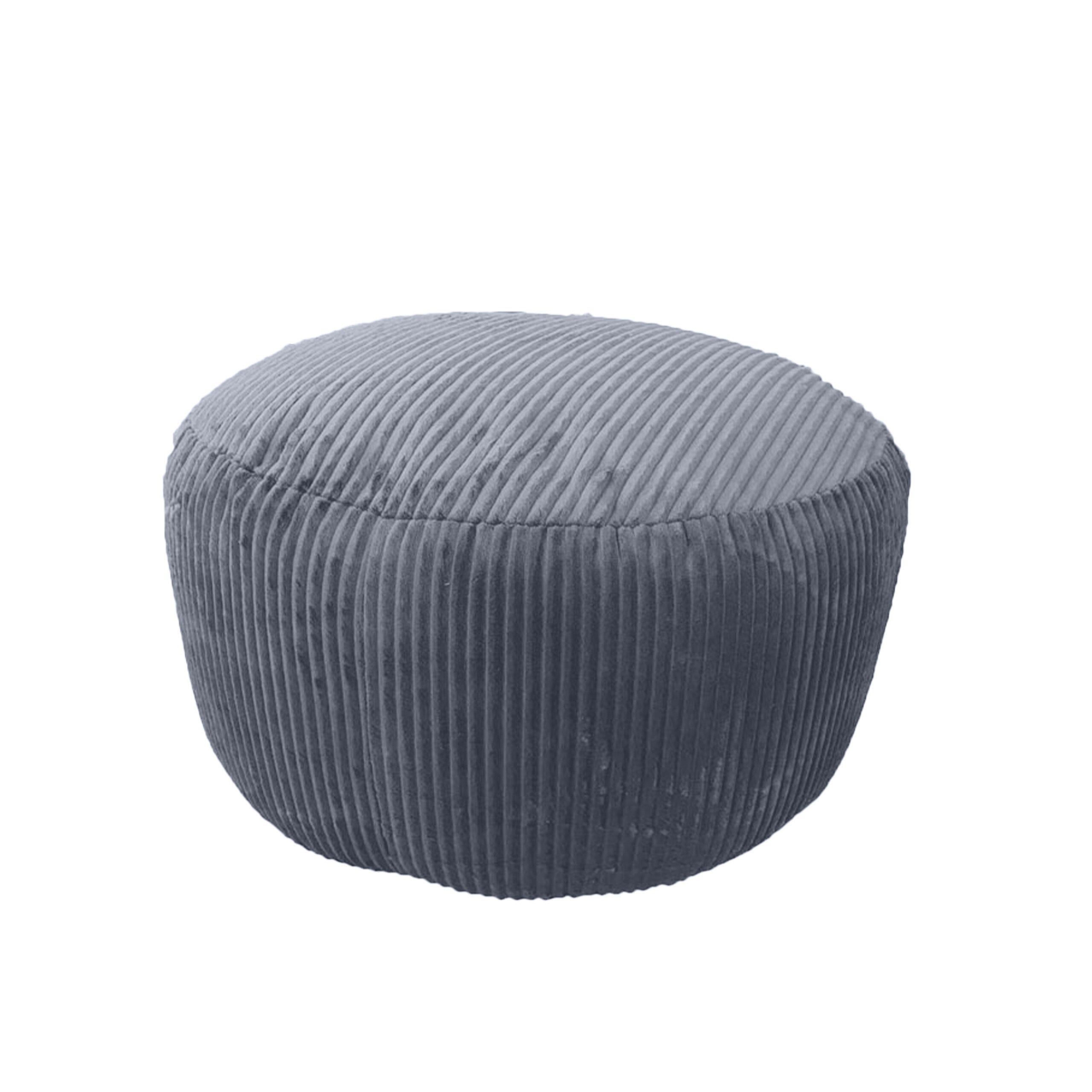 Pouf, cord, H x D : 35 x 50 cm, rembourrage en polystyrène, coussin de ...