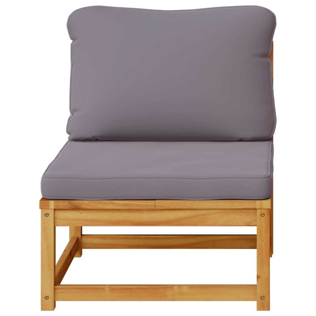 Sofá de jardín - Muebles de exterior con cojines madera maciza acacia ...