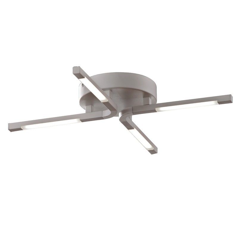 Plafón LED "Tetra" – Gris | Leroy Merlin