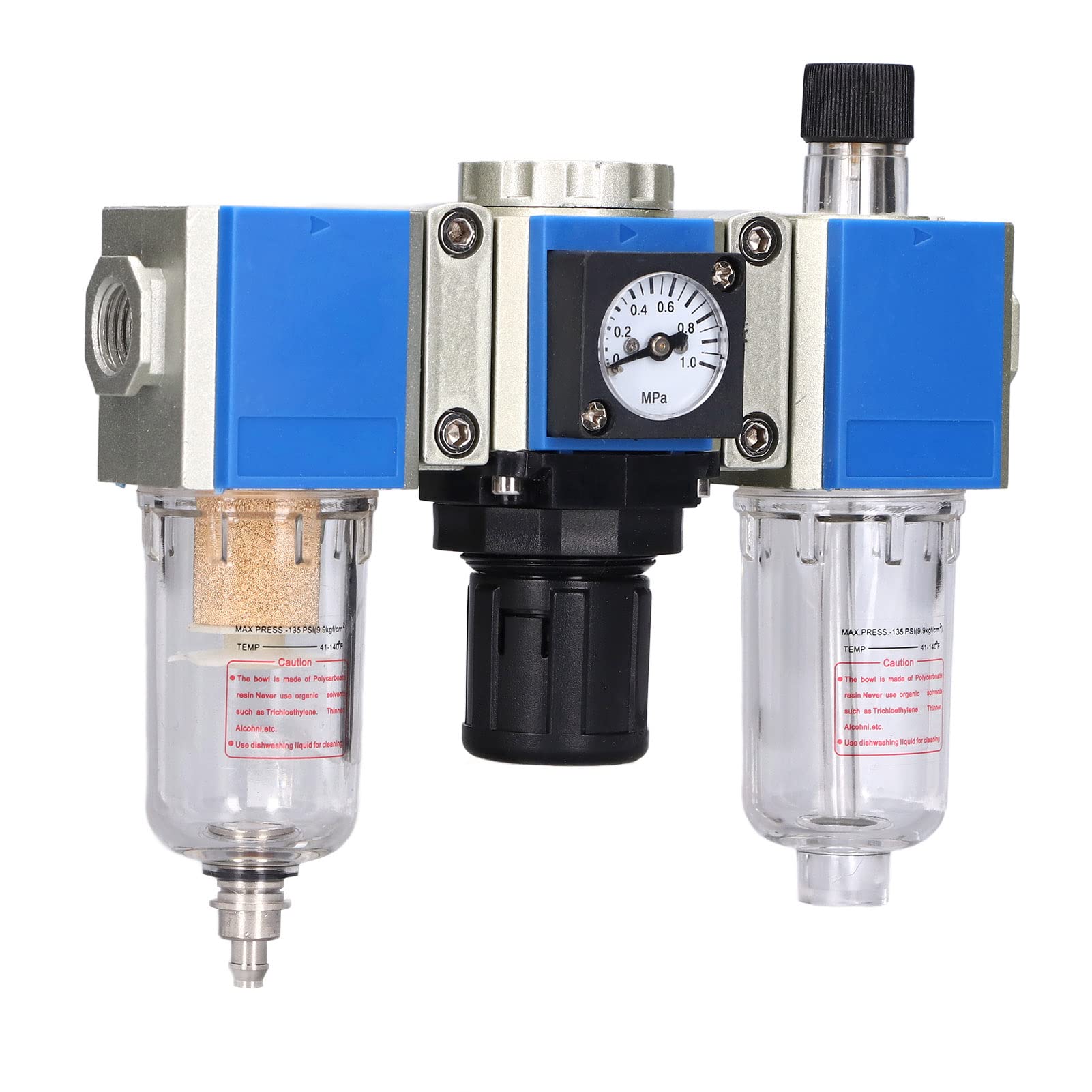 Lubricador y regulador de filtro de aire comprimido, combinado con separador de agua y aceite, 3 ...