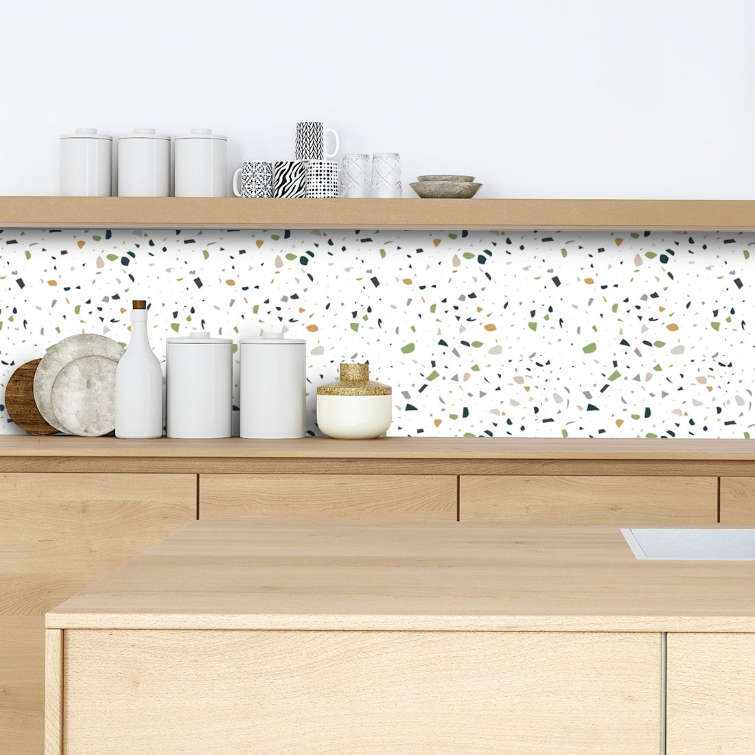 Crédence adhésive terrazzo 50x200cm | Leroy Merlin