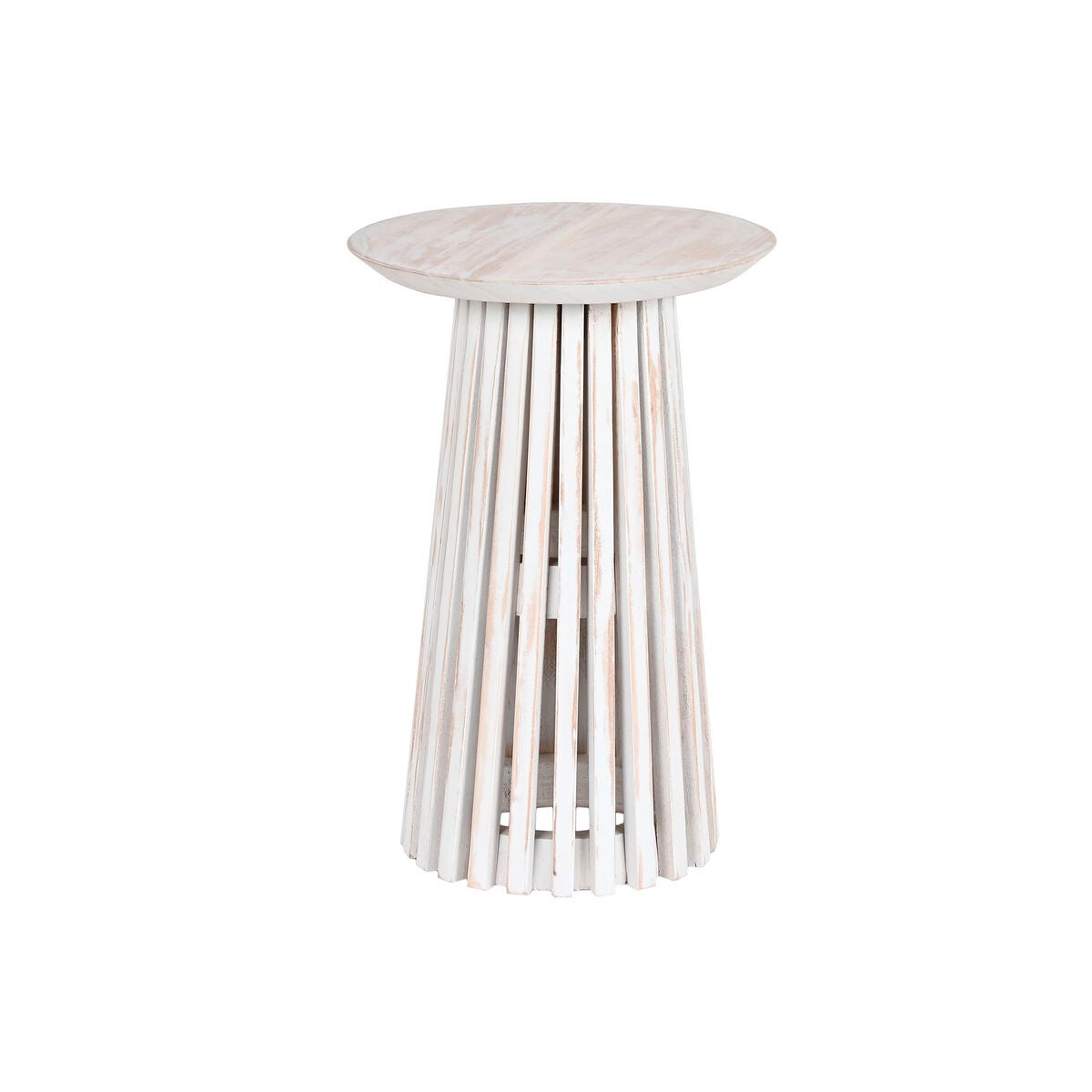 Petite Table d'Appoint Home ESPRIT Blanc bois mindi 40 x 40 x 60 cm ...