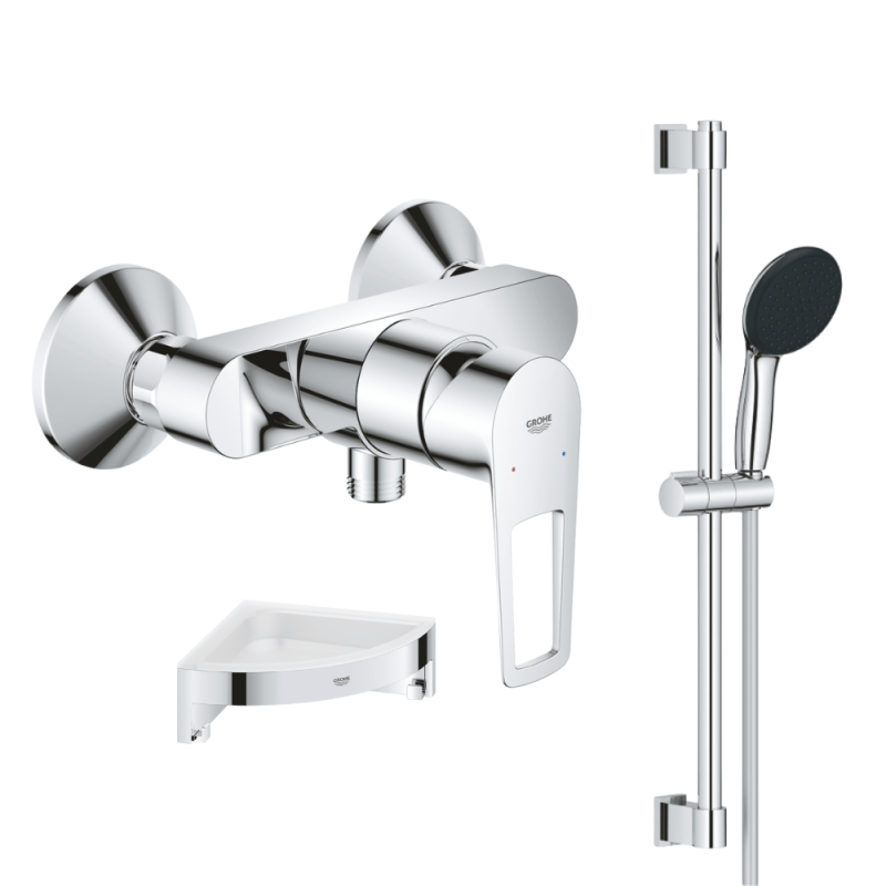 Pack mitigeur douche mécanique GROHE StartLoop + Ensemble de douche ...