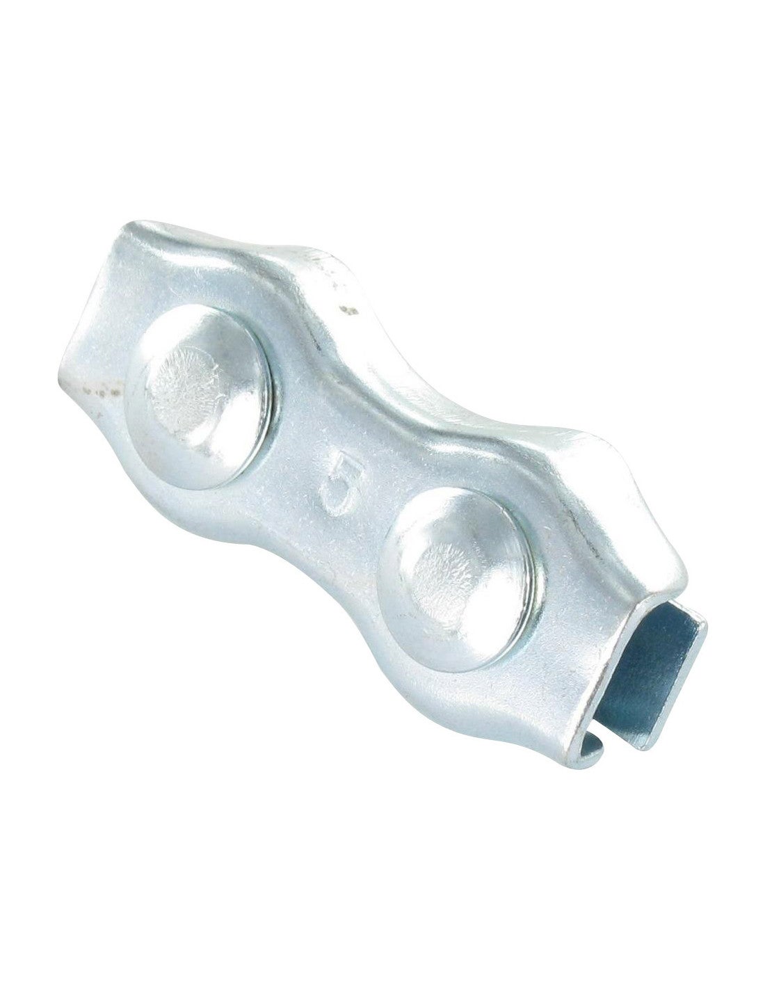Sujetacable PLATO DÚPLEX Acero cincado blanco Cable de 10 | Leroy Merlin