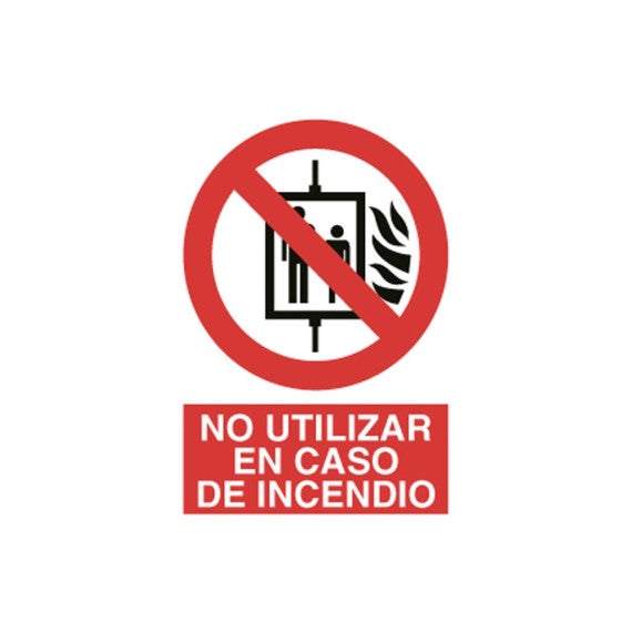 Señal de seguridad Prohibido usar en caso de incendio | Leroy Merlin