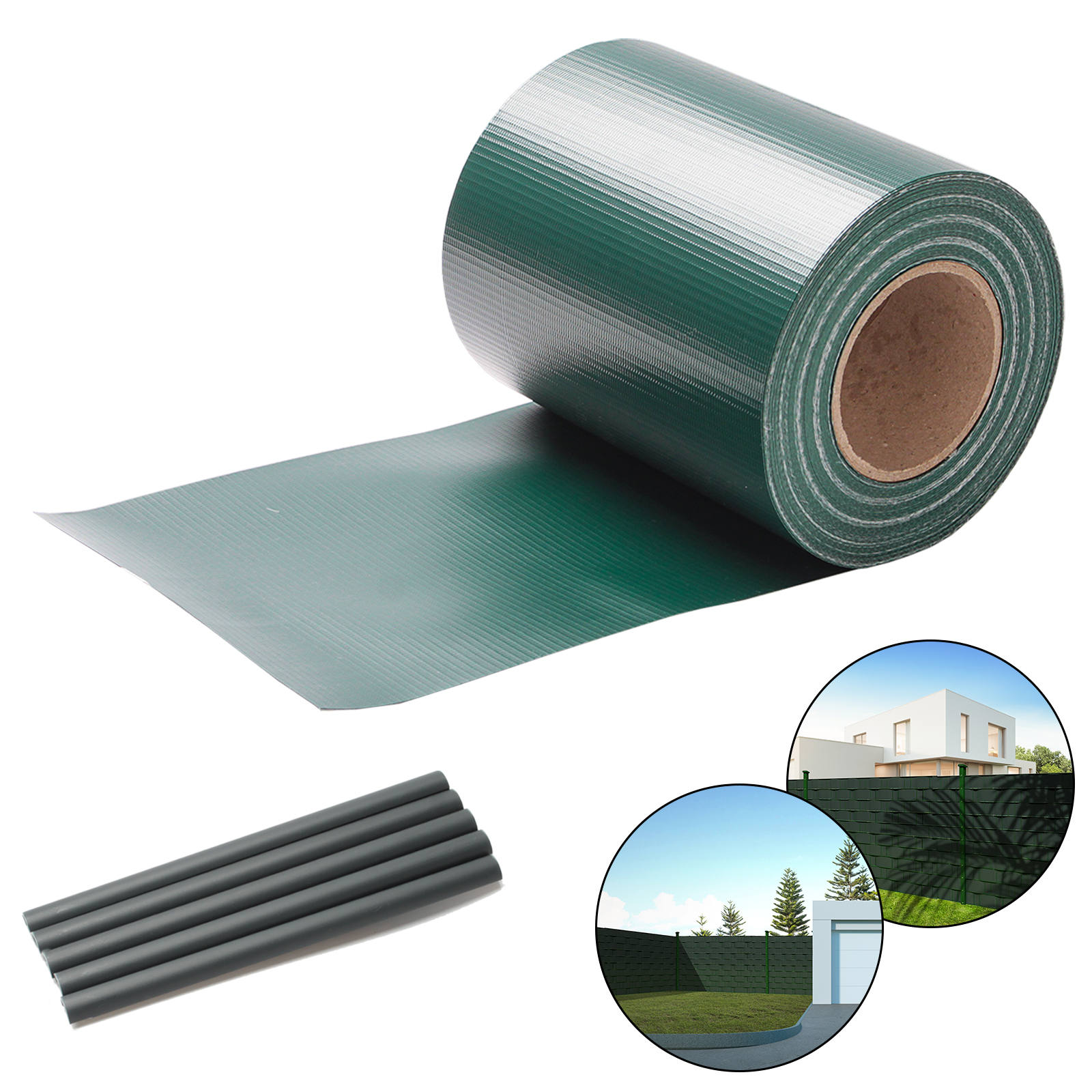 4x50m Écran d'intimité de jardin PVC Brise vue brise vent canisse et brande,Vert | Leroy Merlin