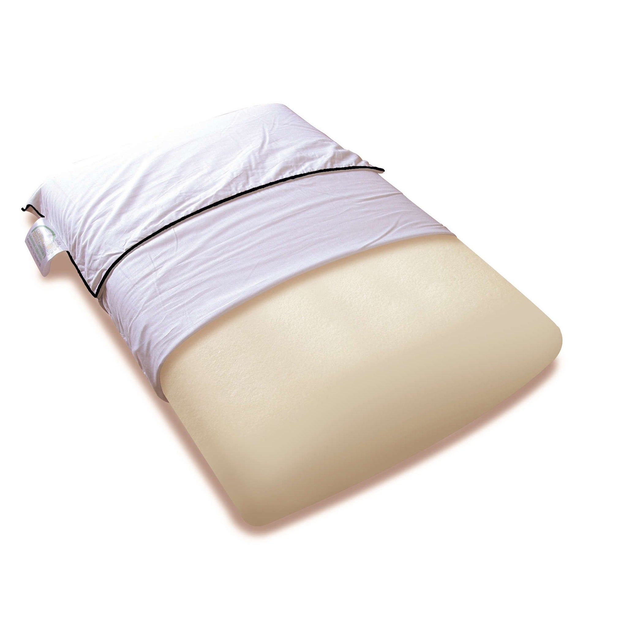 Oreiller mousse mémoire végétale et taie d'oreiller percale Someo 40x60 ...