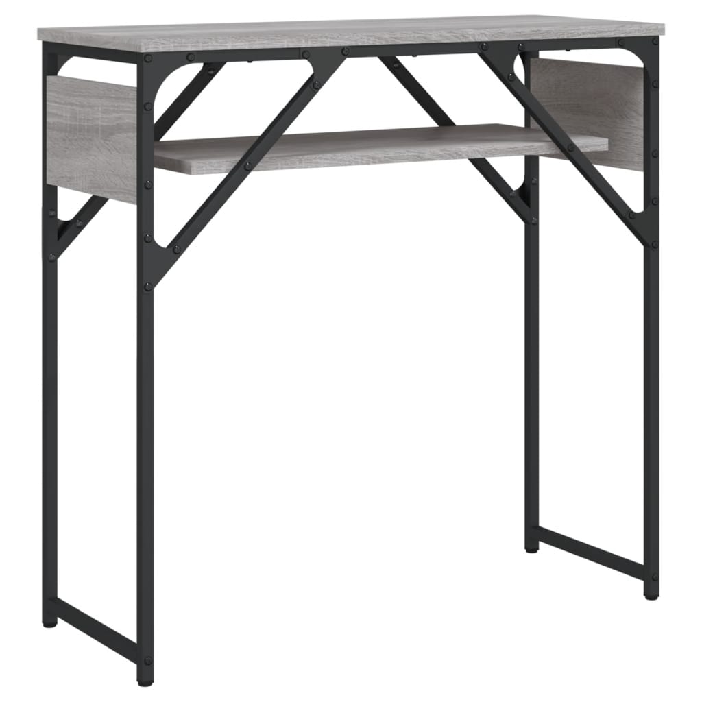 Console étagère bois composite gris Sonoma 75x30x75 cm | Leroy Merlin