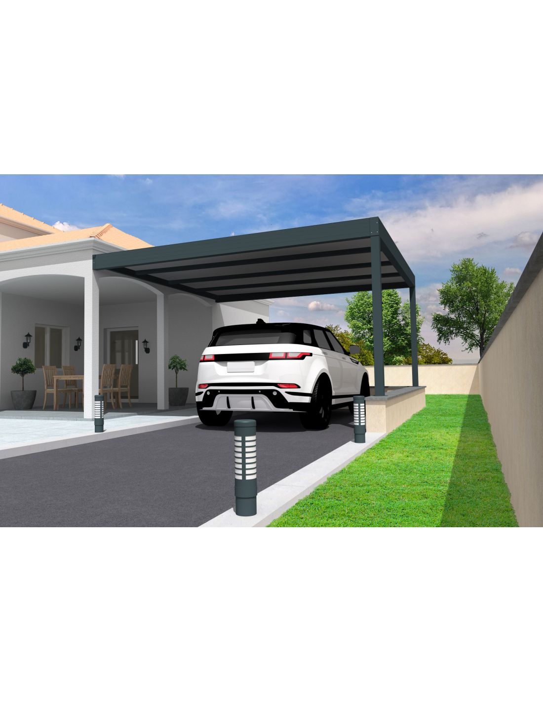 Pergola HAPESIRE Isotoit® 6,26x4,00m (Gris anthracite) | Leroy Merlin