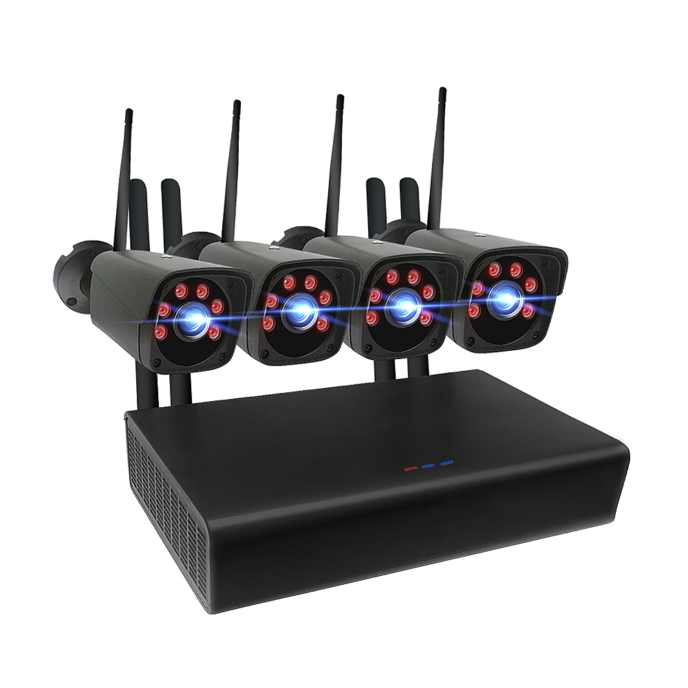 Caméra de surveillance GUUDGO 4CH Caméra IP 1080P 2MP WIFI 355° Vision ...