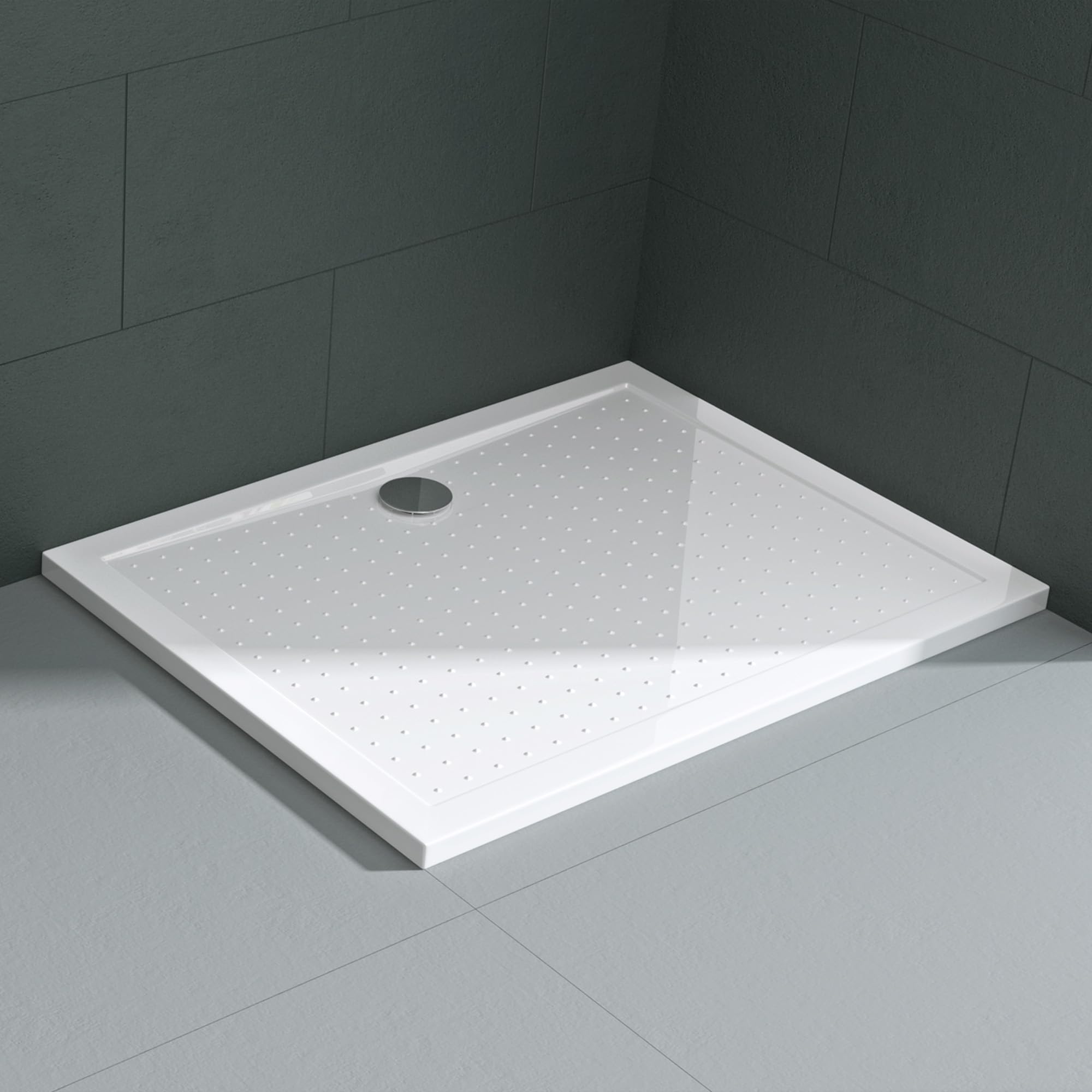 Mai & Mai receveur de douche anti glisse bac à douche blanc 90x120x4cm ...