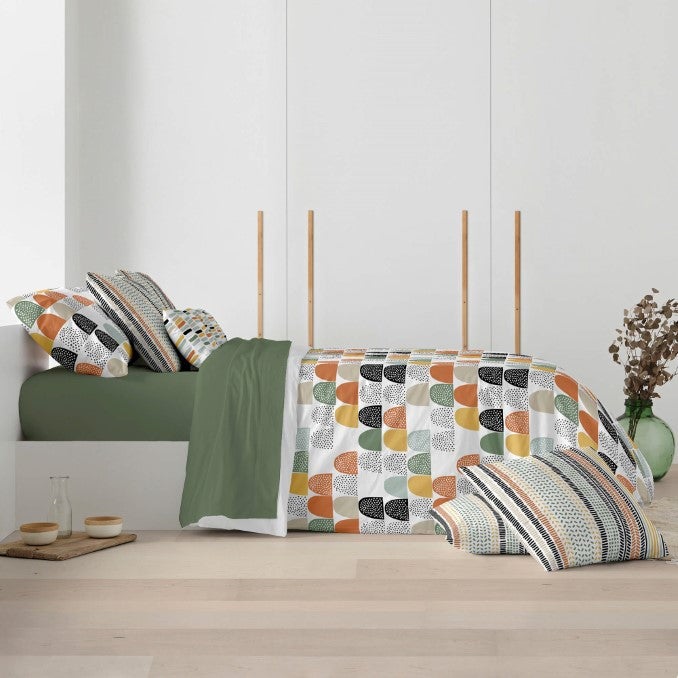 Housse de couette en coton avec boutons Lahti - 220X220 Cm | Leroy Merlin