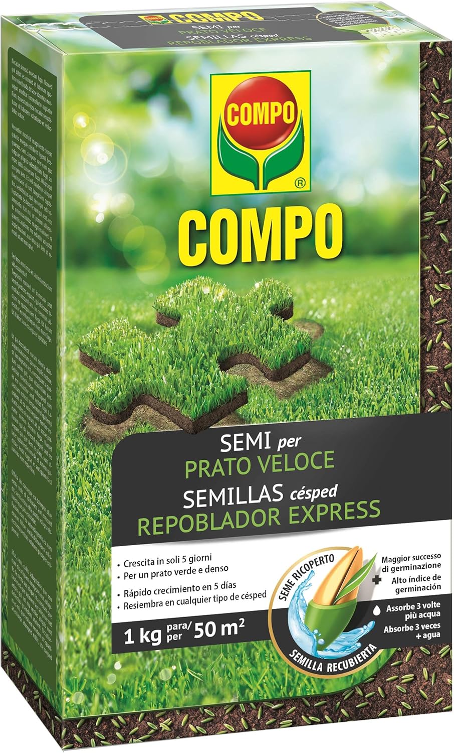 SEMILLA CESPED REPOBLADOR MARCA COMPO | Leroy Merlin