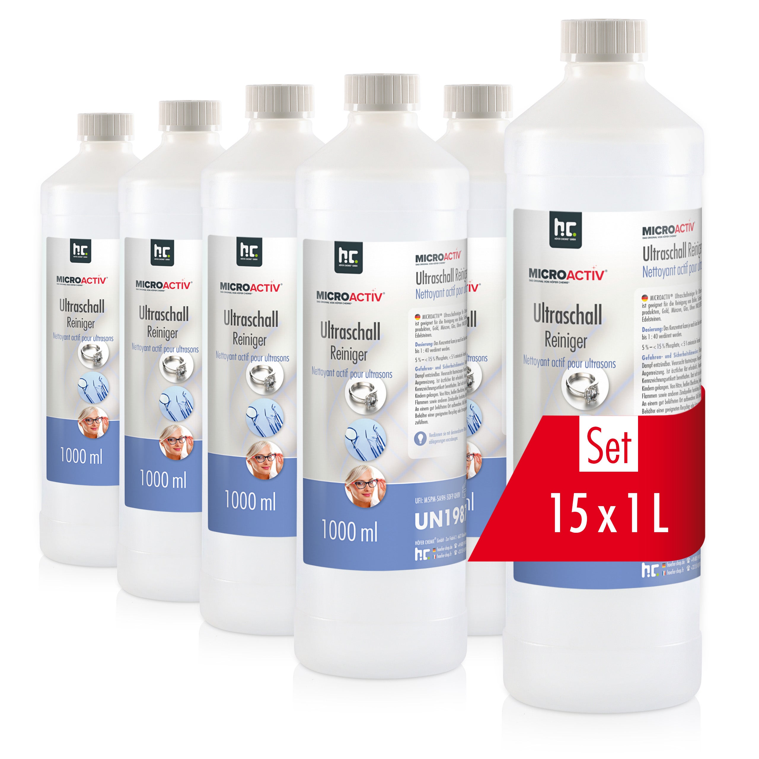 15 x Produit detergent ultrason Microactiv® en bouteille de 1 L | Leroy ...