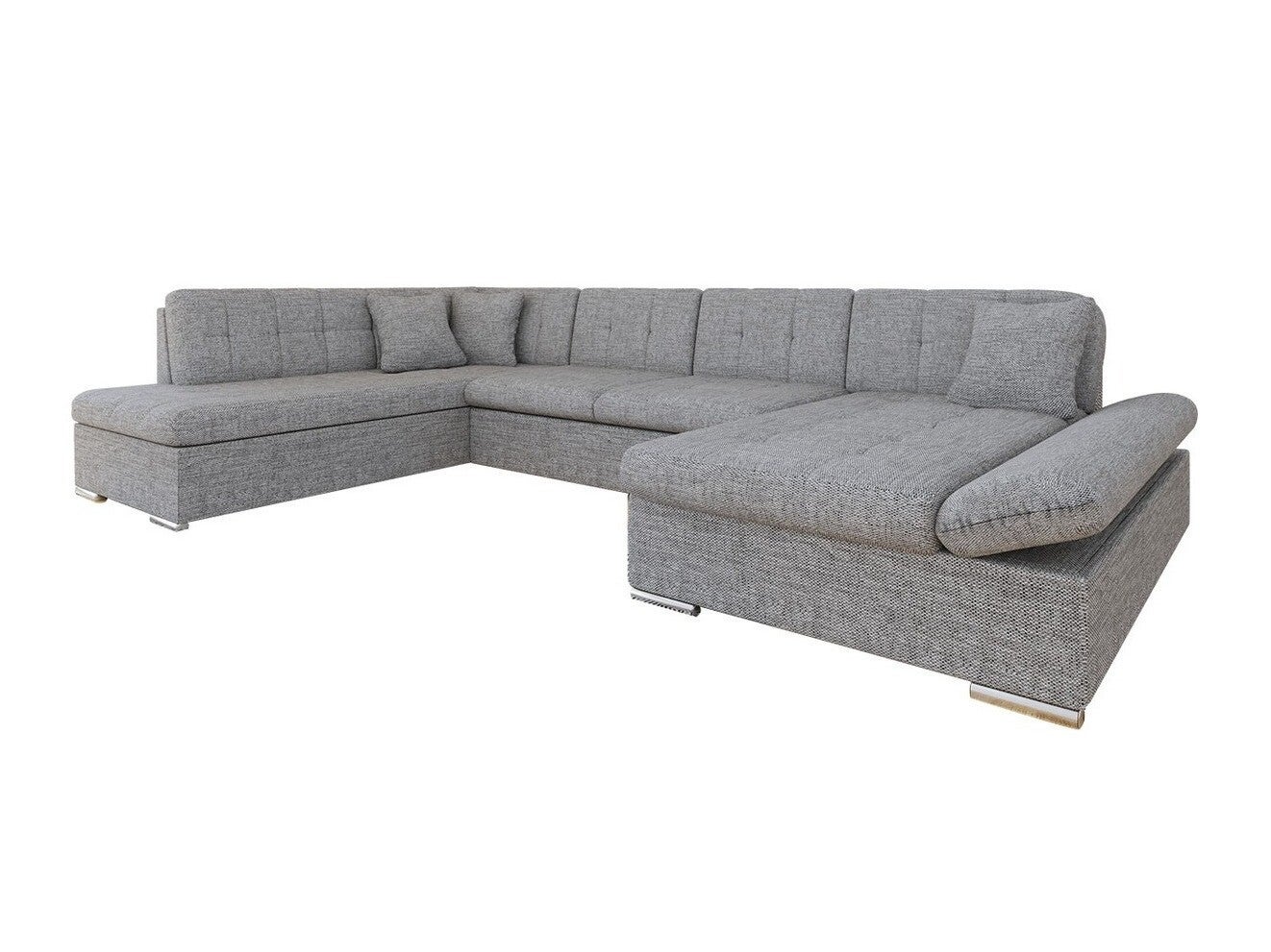 Canapé d'angle Comfivo 150, Gris, Sleeping function, Bedding box ...