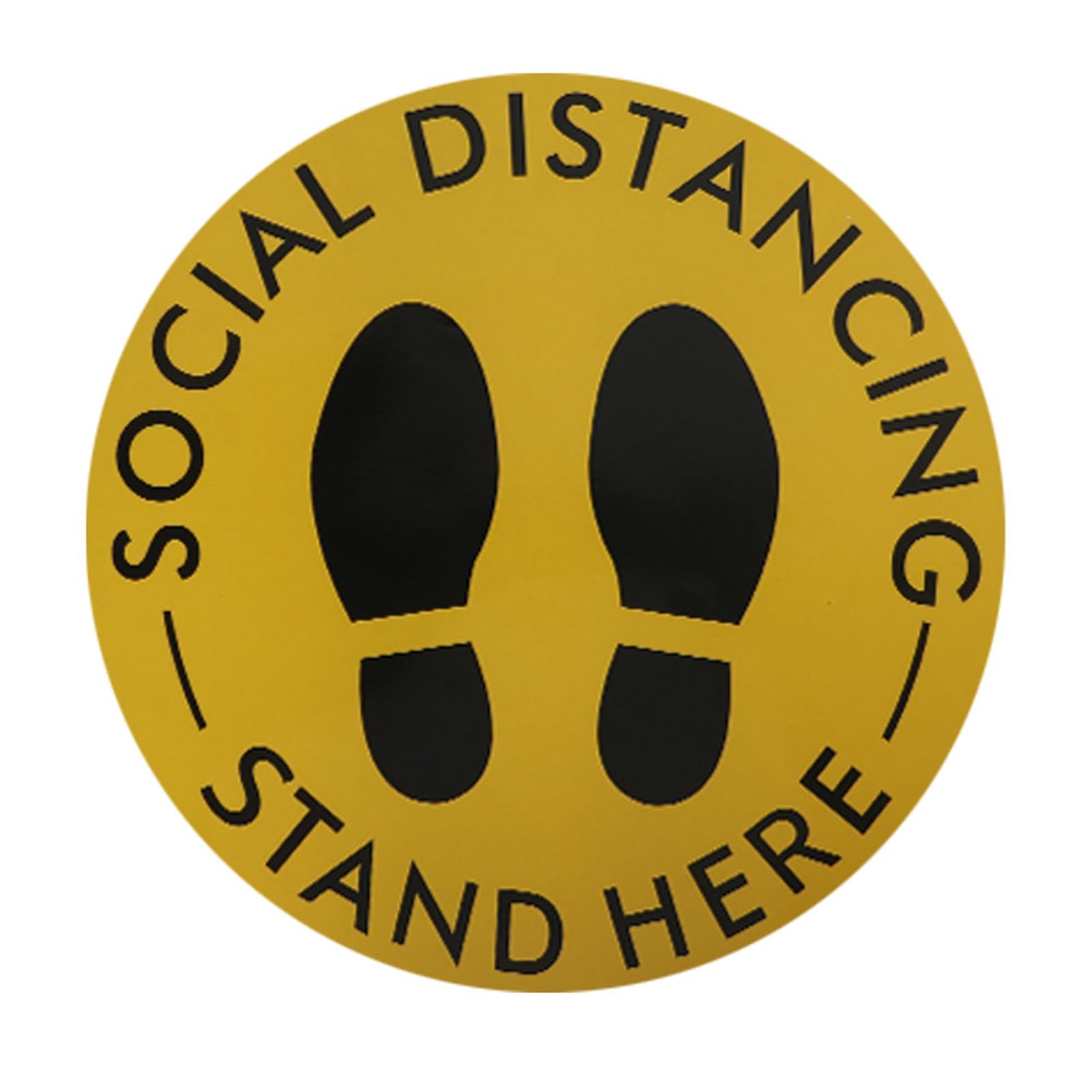 Lot de 5 autocollants de distanciation sociale au sol, marqueurs de ...