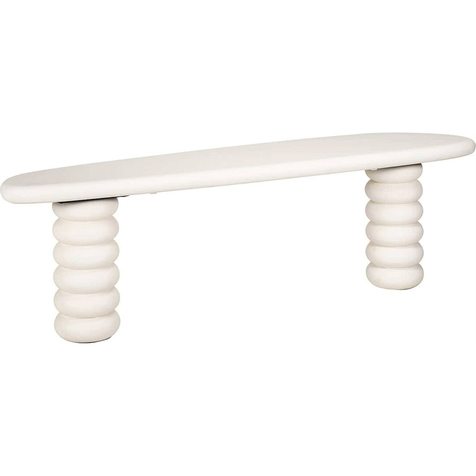 Meuble tv design courbes finition claire et look organique 170,0 x 40,0 ...