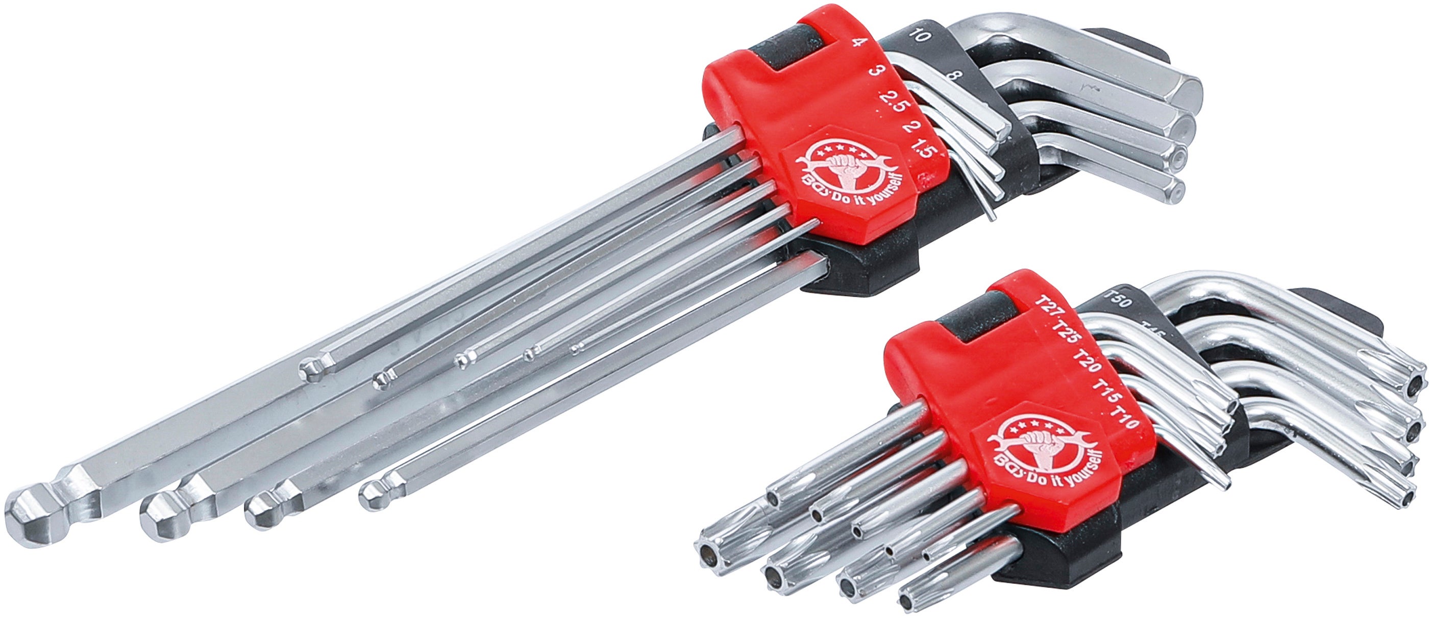 Jeu de clés allen | longues | profil T (pour Torx) T10 – T50 / six pans ...