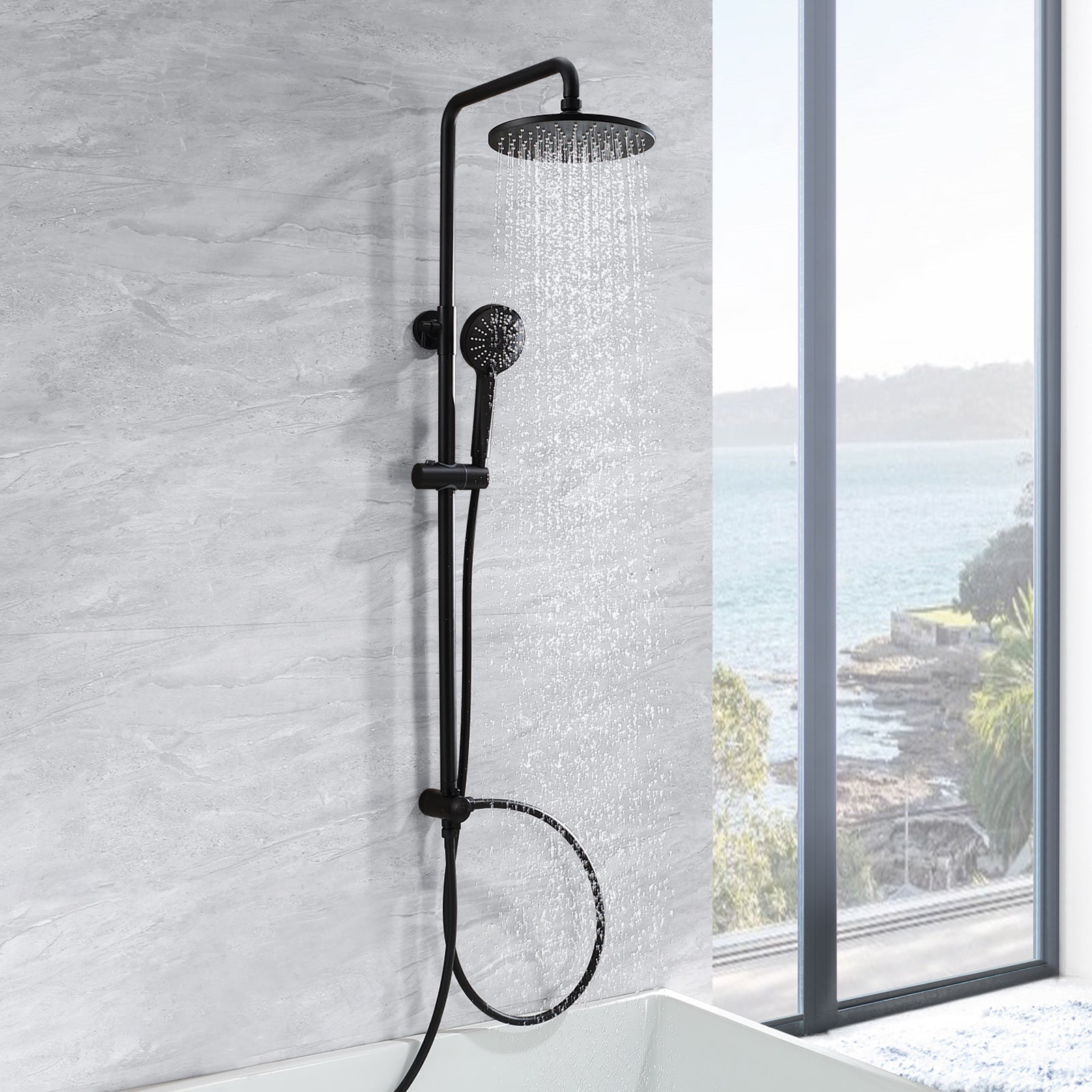 Cecipa max Système de Douche Noir Colonne de Douche Cascade avec ...