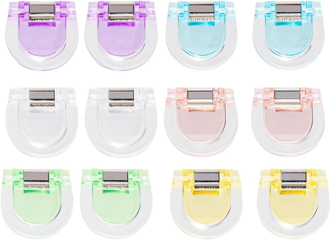 12 clips de plástico de colores: clips resistentes y coloridos para ...