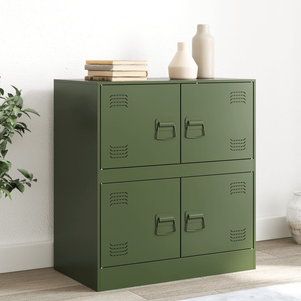 Buffet vert olive 67x39x73 cm acier | Leroy Merlin